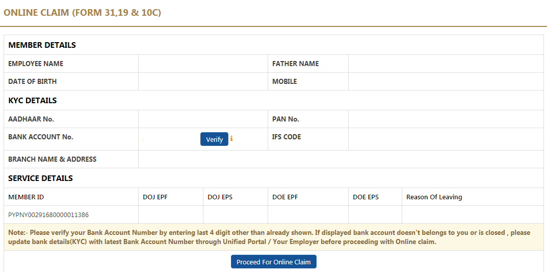 PF Online Withdrawal Procedure Step By Step With Screenshots PF Online Withdrawal Procedure Step By Step With Screenshots