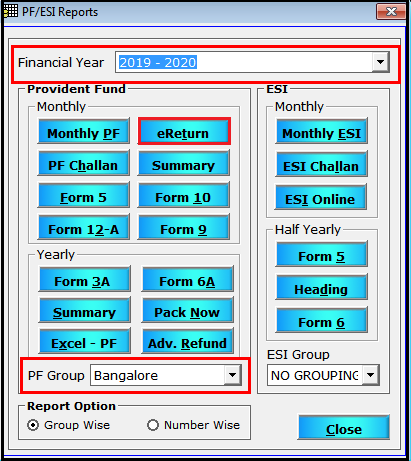 PF-ESI Return Generation in Saral PayPack