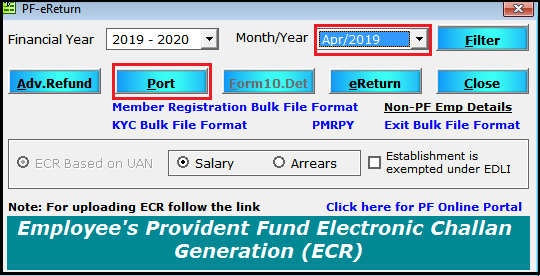 PF-ESI Return Generation in Saral PayPack