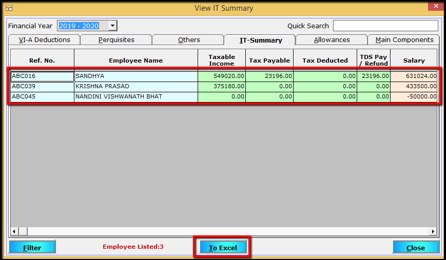Porting computed TDS to Saral PayPack [From income tax module]