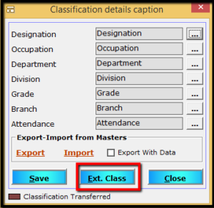 Extended Classification Fields in Saral PayPack - Detailed explanation